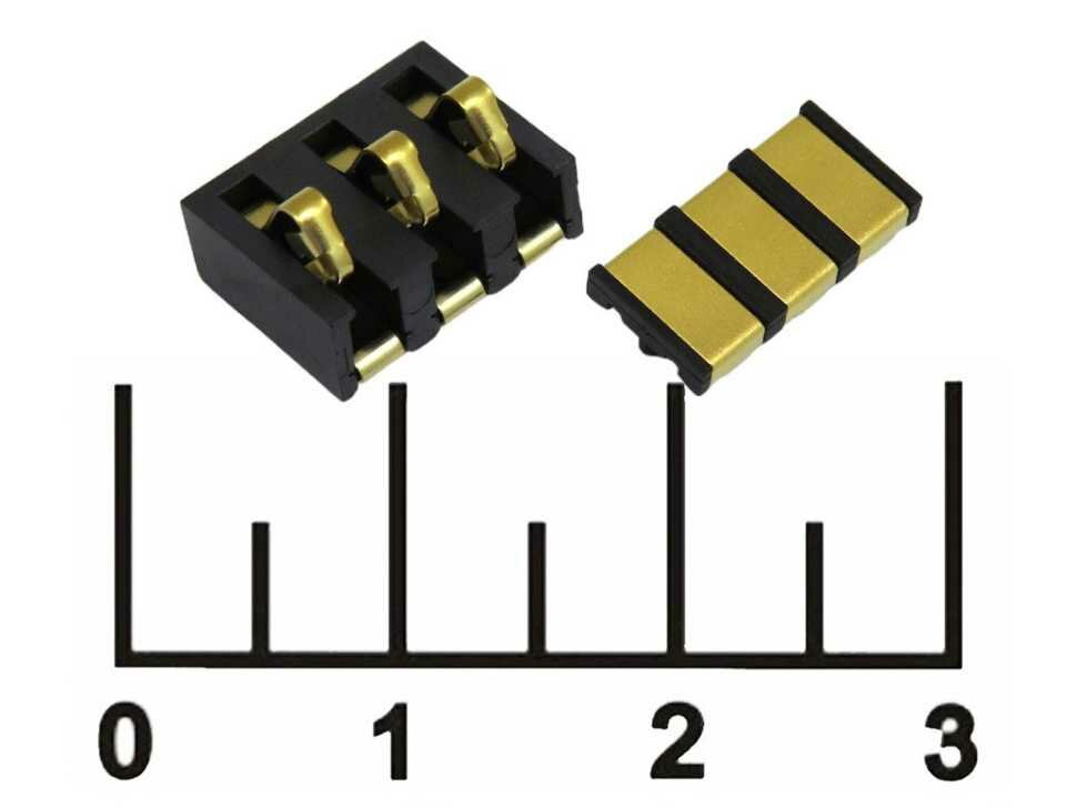 Разъем 3pin в комплекте пружинный CCSL03