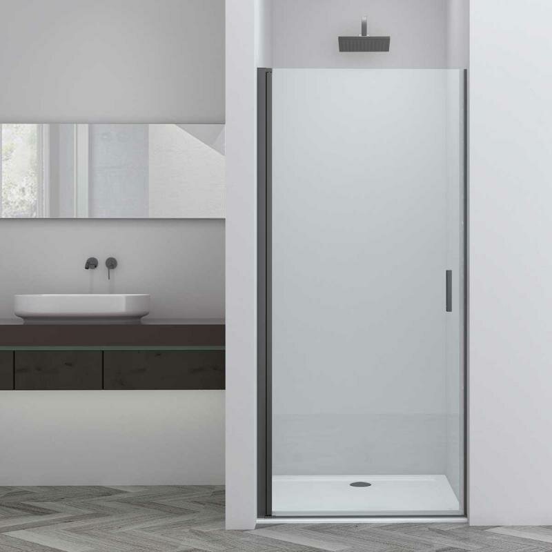 Vincea Душевая дверь Alpha VDP-3AL800CLGM , вороненая сталь, стекло прозрачное Vincea