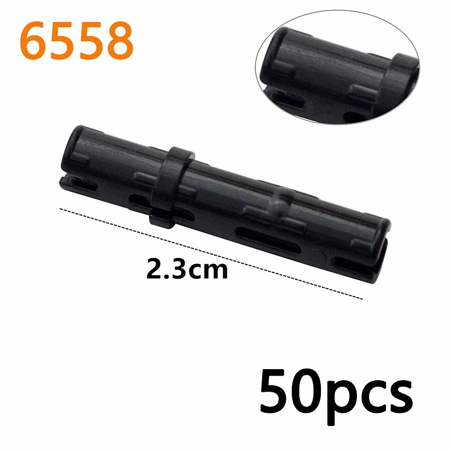 Черные ледо Technic Bolts 6558-Black, 50 шт