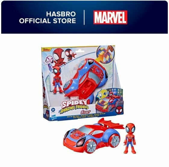 Hasbro Marvel Spidey and His Amazing Friends Toy Figure / Детский набор игрушек Человек-паук и его друзья, состоящий из 10 кукол, маску можно переворачивать вверх и вниз. Марвел