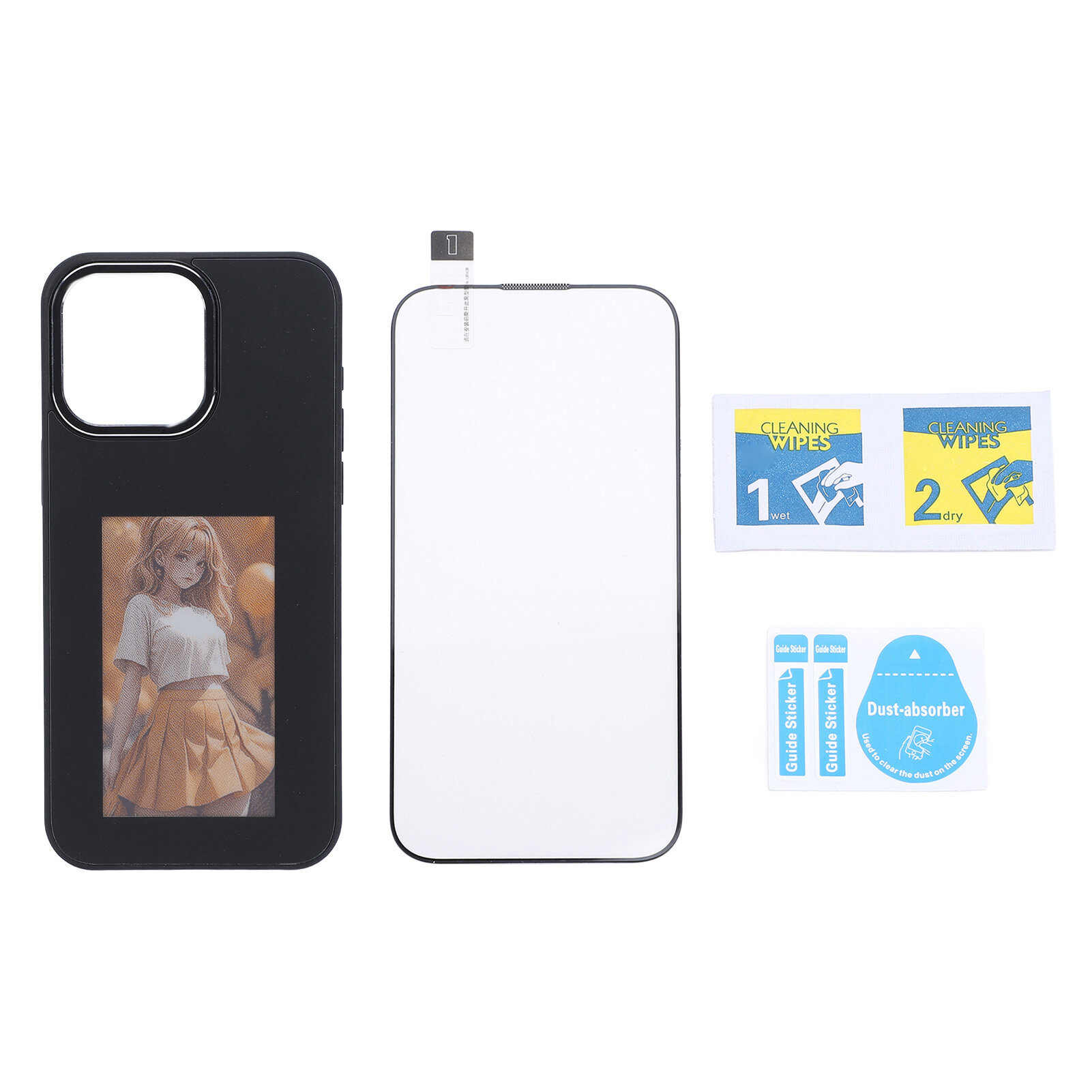 Чехол для iPhone 15 Pro Max с NFC-дисплеем (e-ink), TPU, антистатический