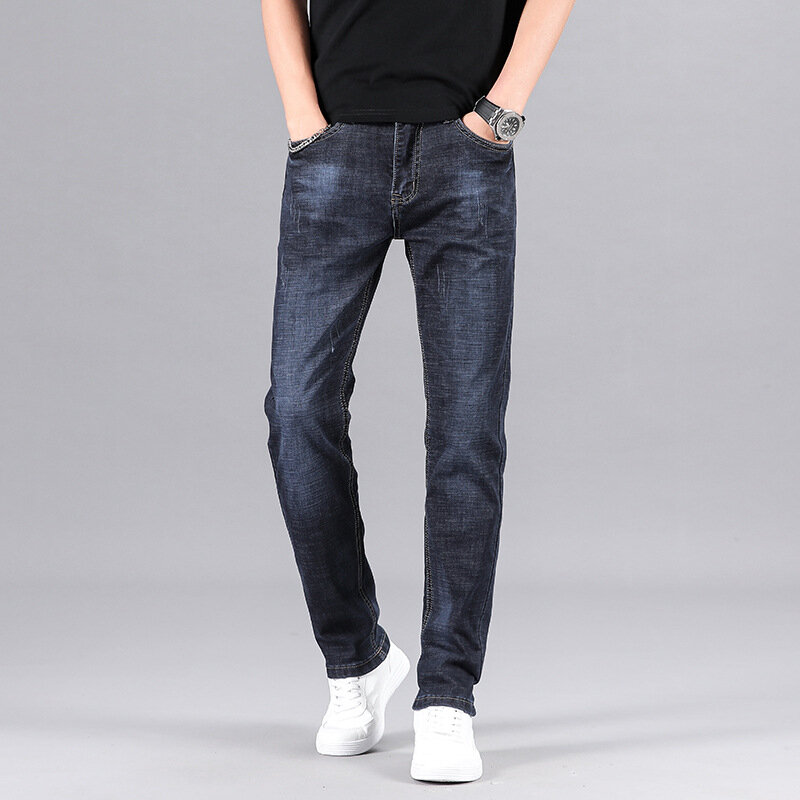 Мужские джинсы Чистый цвет / прямые B1, LI Mall талии_36