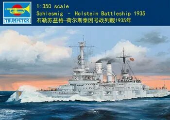 Trumpeter Models 1/350 05354 SMS Линкор типа Шлезвиг-Гольштейн Дойчланд Корабль