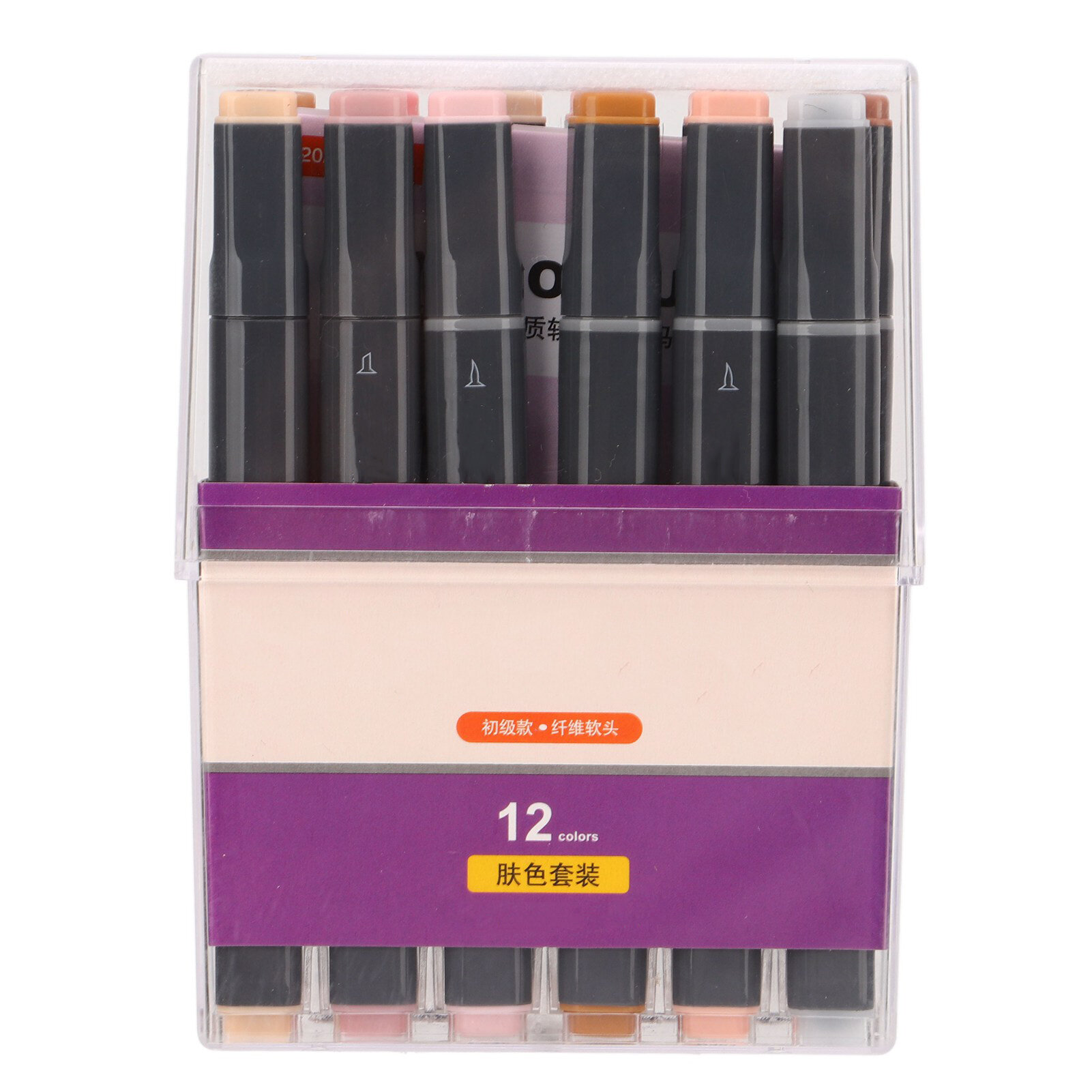 12 шт. Акриловые маркеры, 12 цветов, двусторонние, для росписи по керамике, стеклу, дереву, ткани