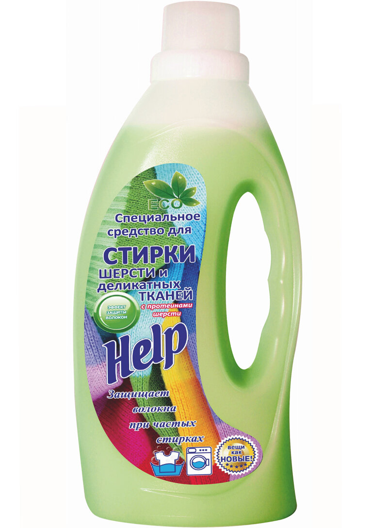 Гель жидкий Help для стирки шерсти и деликатных тканей 1 л