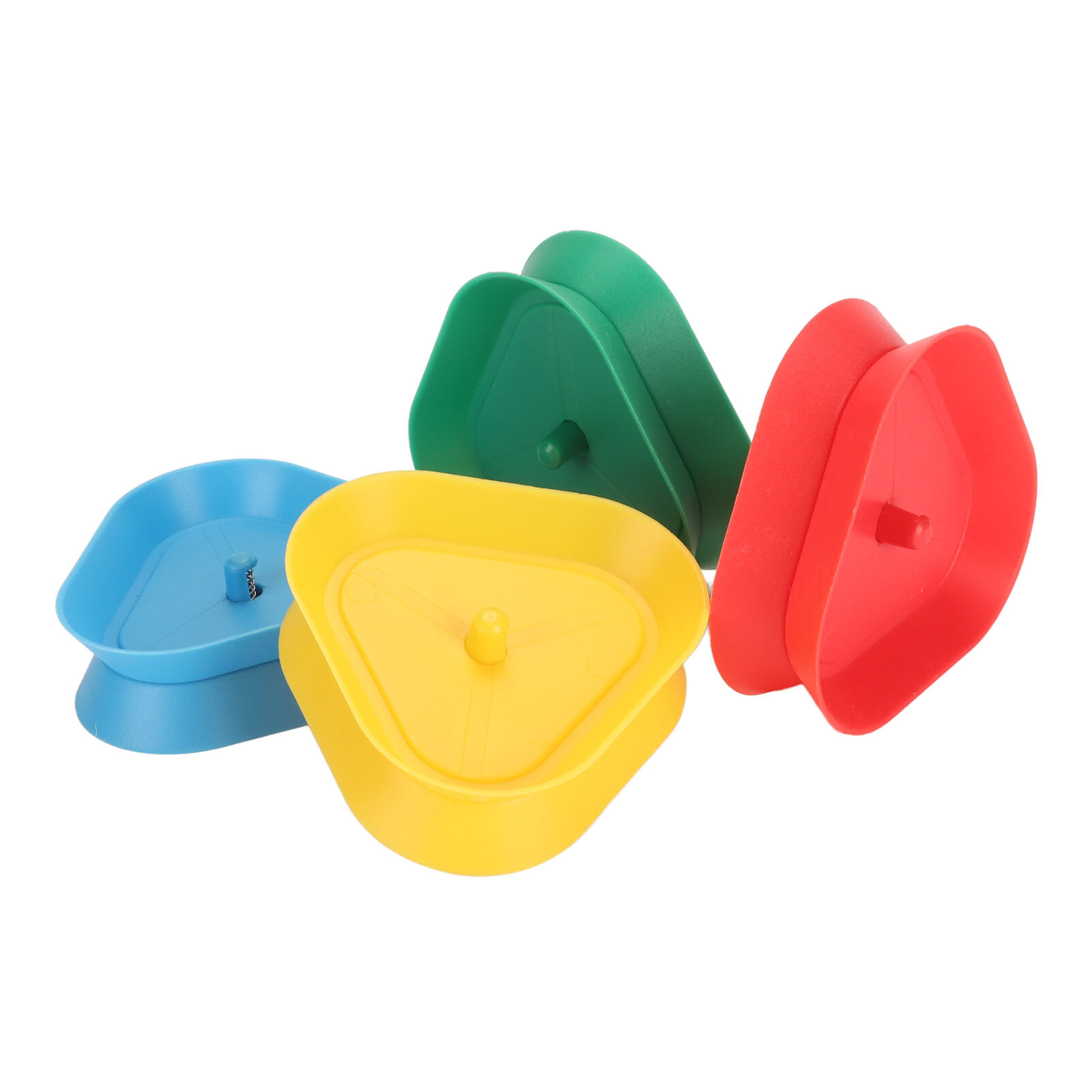 4 Кардхолдера для карт смешанных цветов, рукавицы для игры в карты, треугольной формы, стойка для покера, для детей и взрослых, 4 штуки, красный, синий, зеленый, желтый, пластик