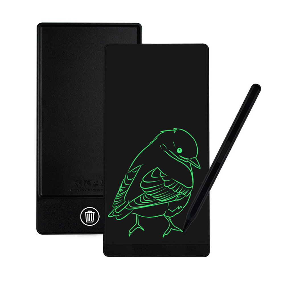 6.5in LCD Electronic Memo and Writing Tablets for Elderly and Children Write to Communicate Portable Business Intelligent Mini Blackboard, Color: black, blue (optional), Writing pen size: 133 * 7 * 7mm, Battery: 1 * CR2016, 3V, 75mAh, Material: ABS+LCD,