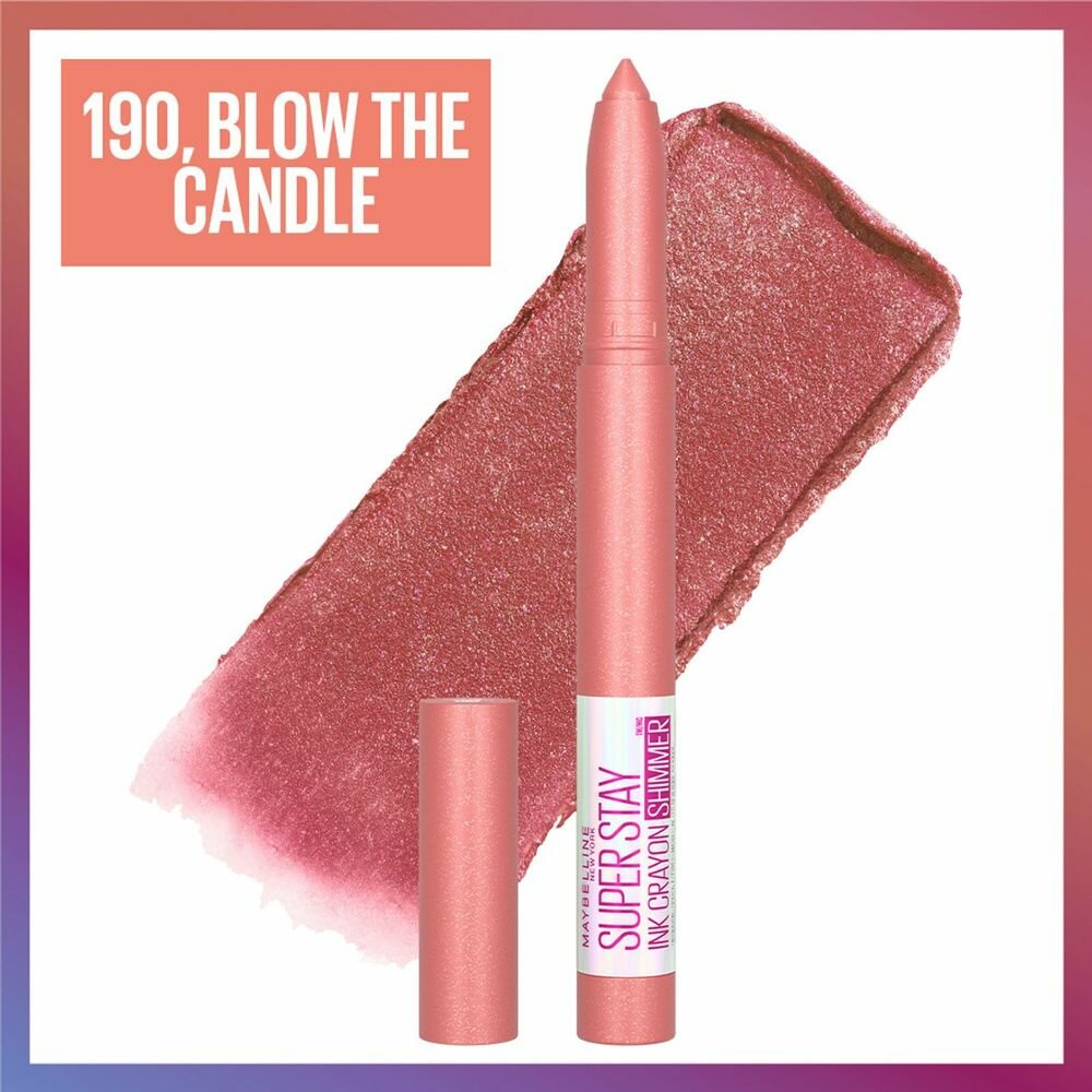 Maybelline New York Superstay Ink Crayon Суперстойкая помада-стик для губ оттенок 190 Blow The Candle