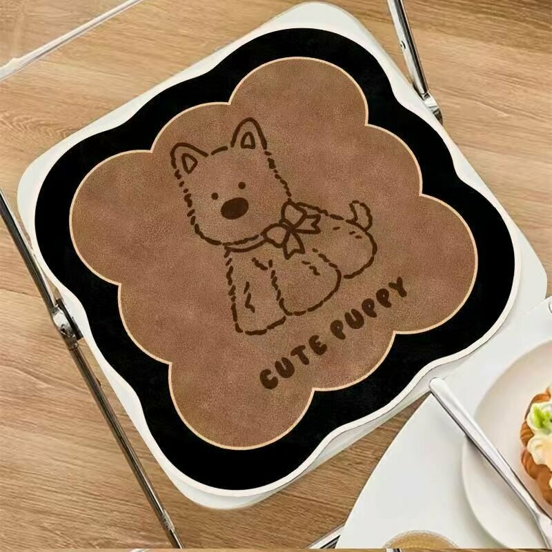 Подушка на стул, нескользящий коврик, зимняя плюшевая подушка на диван, подушка на обеденный стул, 40x40 см