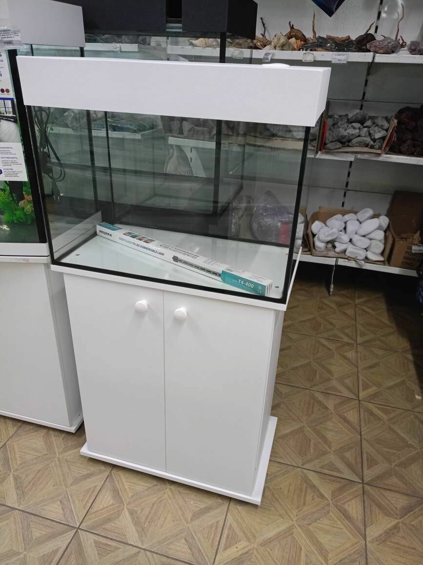 Аквариум 100л+тумба с дверками+крышка+диодный свет (70*35*49 см)