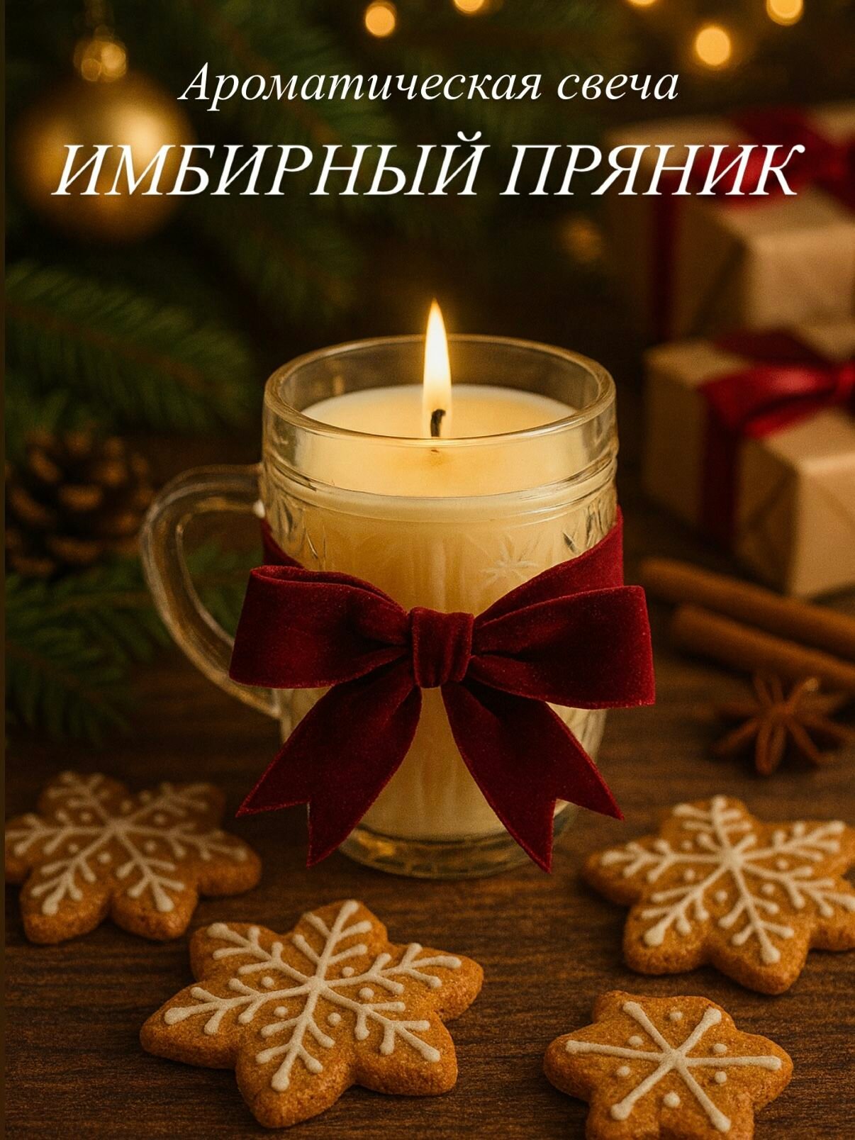 Новогодний подарочный набор свечей