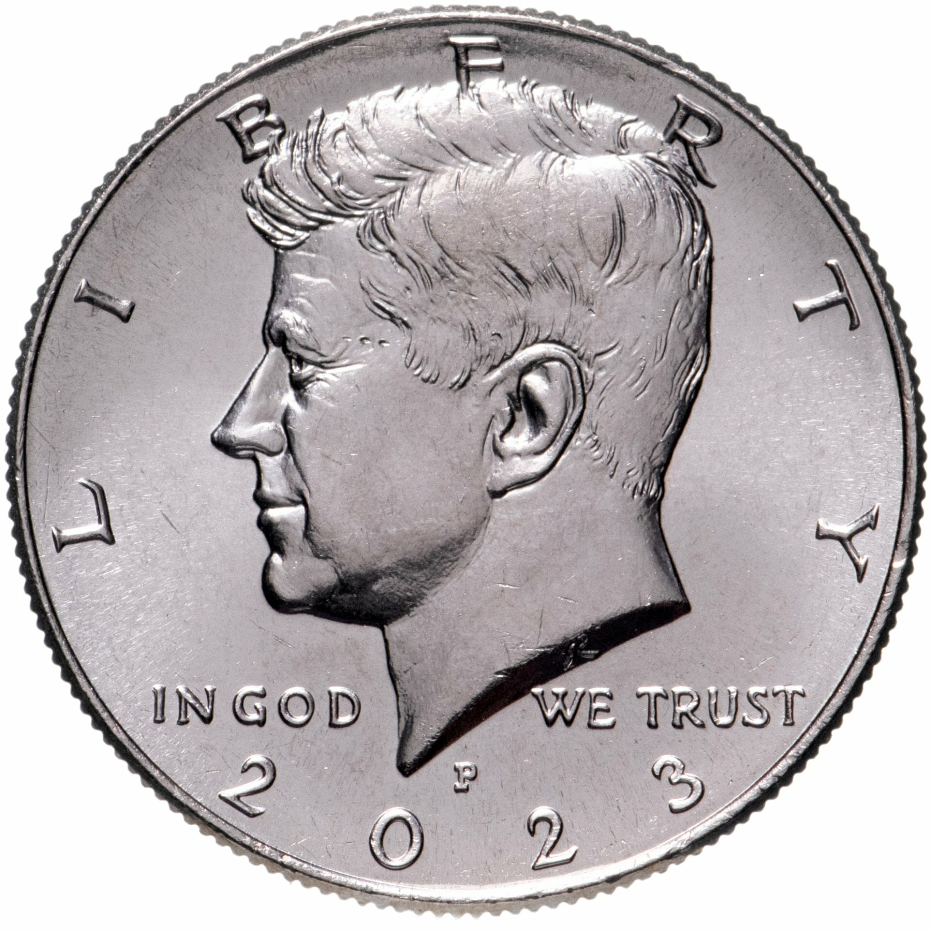 США 50 центов 1/2 доллара, half dollar 2023 P "Kennedy Half Dollar Кеннеди", Мельхиор медь-никель, в сохранности UNC