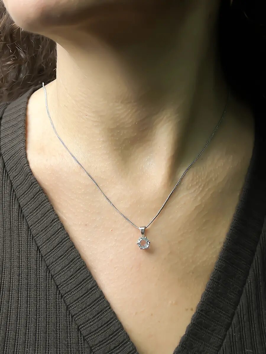 Подвеска, серебро, 925 проба, родирование, шпинель, горный хрусталь