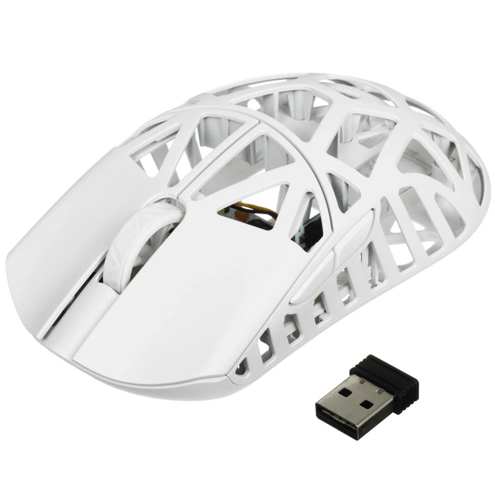 Мышь беспроводная WLMOUSE Beast Max белый, PixArt PAW3950HS, 30000 dpi, 8000 Гц