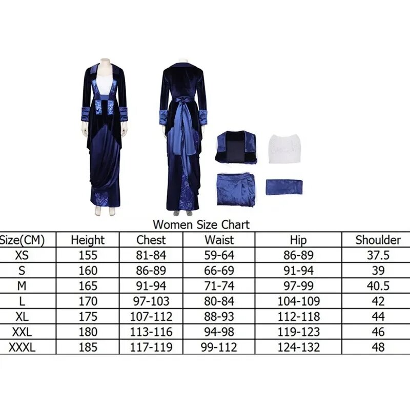 Женский косплей костюм Роза из фильма "Титаник" L