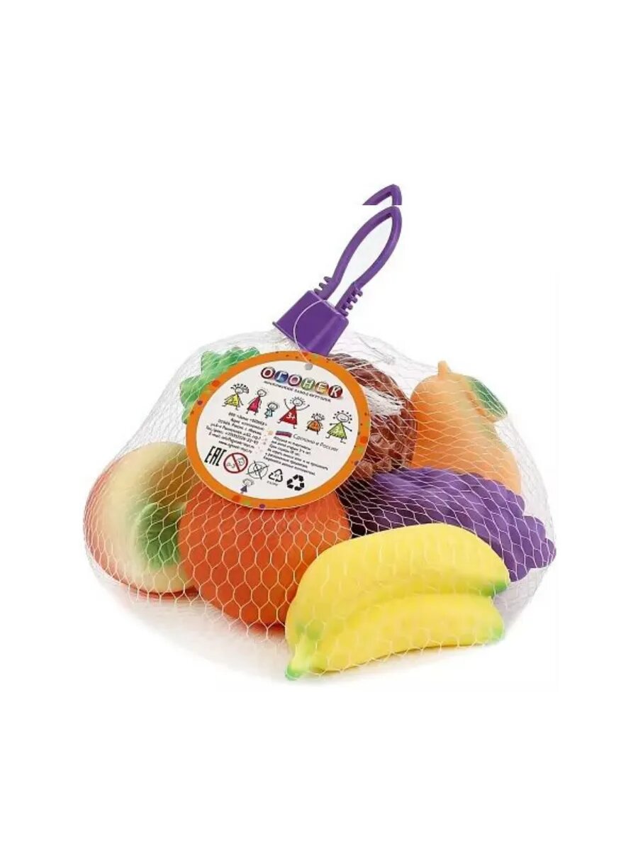 Набор резиновых игрушек Фруктов С-772 Огонек /6/