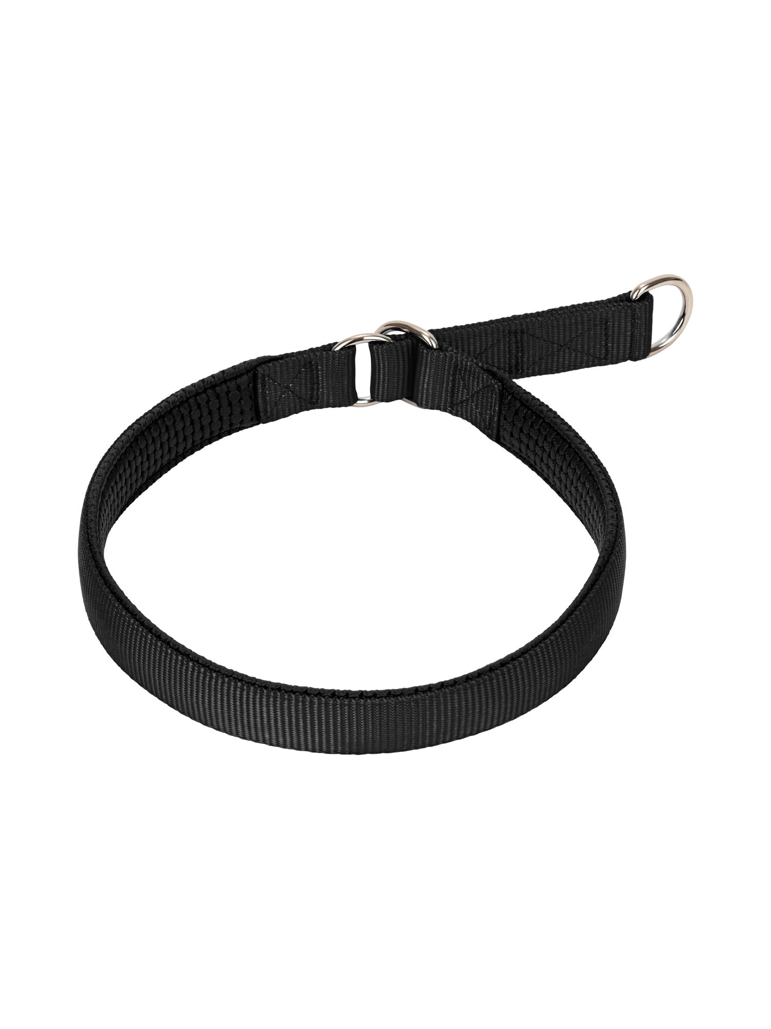 Ошейник полуудавка для собак ZooOne с неопреновой подкладкой (чёрный) 25мм (58-68см)