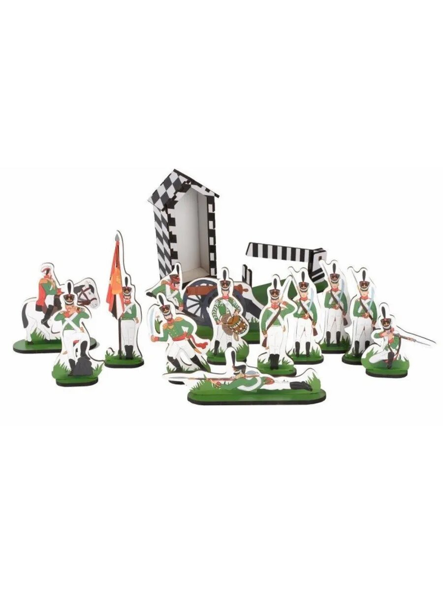 Большой набор солдат /Кутузов 12 героев, постовая будка (39