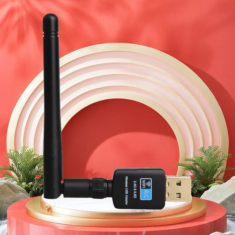 USB Wi-Fi адаптер 600 Мбит/с 2,4 ГГц + 5,8 ГГц Wi-Fi приемник сетевая карта USB2.0 Wi-Fi высокоскоростная антенна Wi-Fi адаптер для портативных ПК