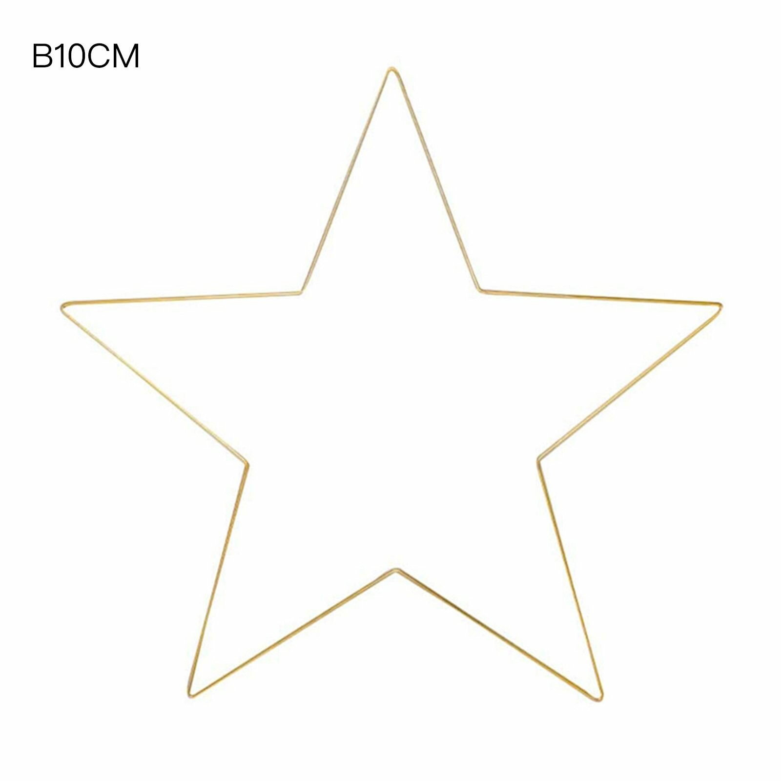 Железное кольцо "Ловец снов", золотая пятиконечная звезда, 100 мм, аксессуары для поделок из материалов