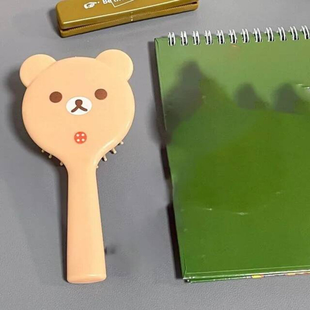 Милая расческа Рилаккума в стиле аниме, антистатическая портативная массажная расческа, креативный аксессуар для девочек, подарок на день рождения.