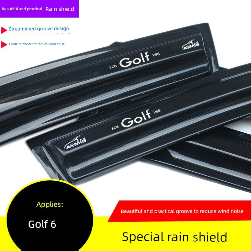 Черный дождевик без хромированной полосы для лобового стекла автомобиля, внешний аксессуар для Volkswagen Golf 6 GTI