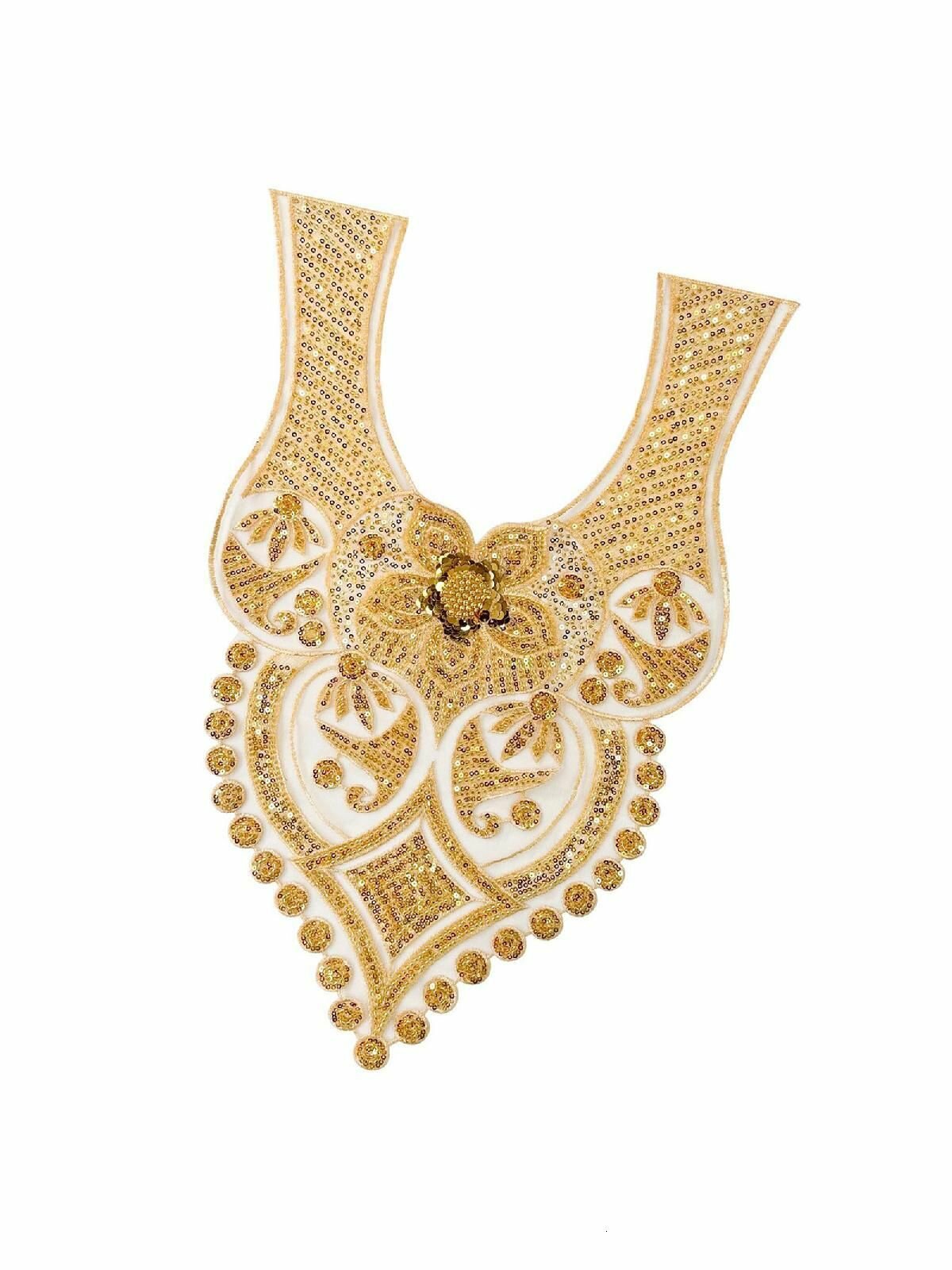 Вышитые аппликации с бисером и пайетками, Модель 1