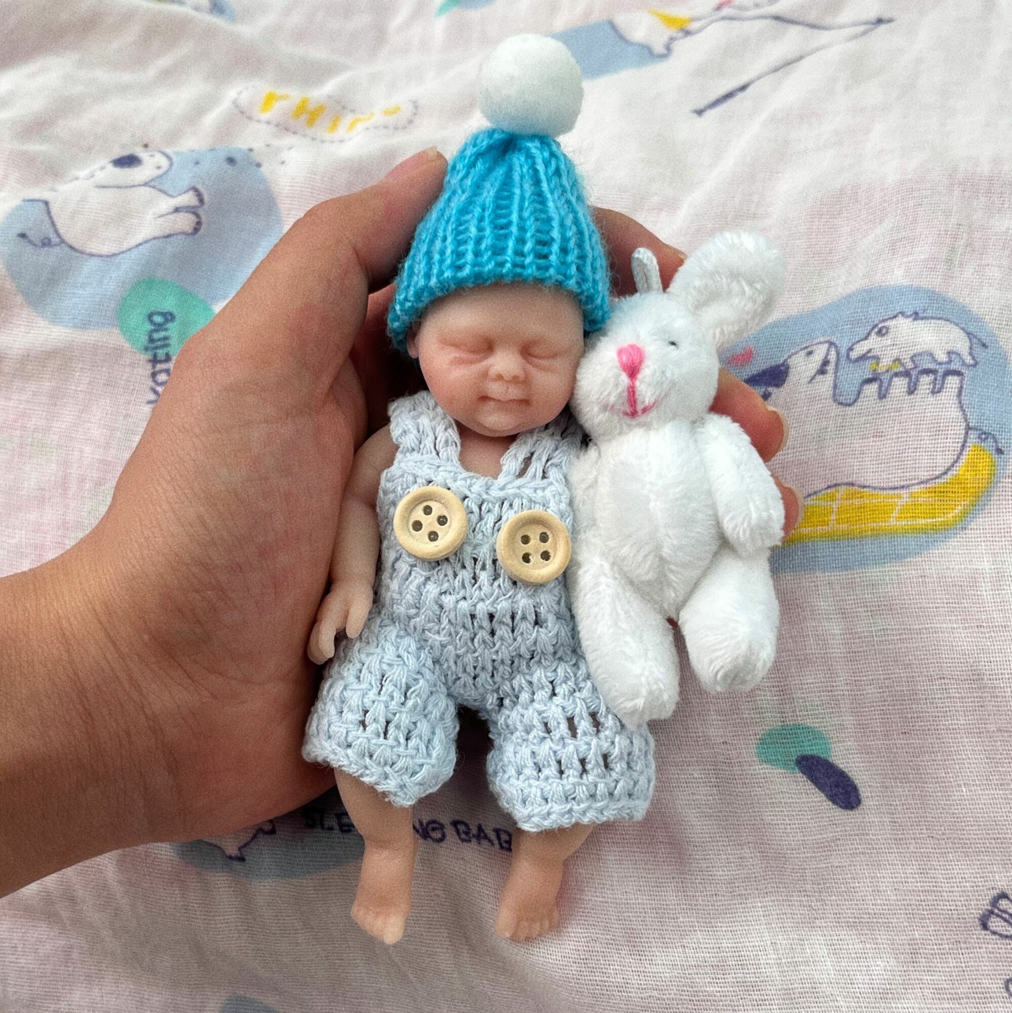 4,5-дюймовая мини-силиконовая кукла реборн всего тела может принимать ванну MYREBABY