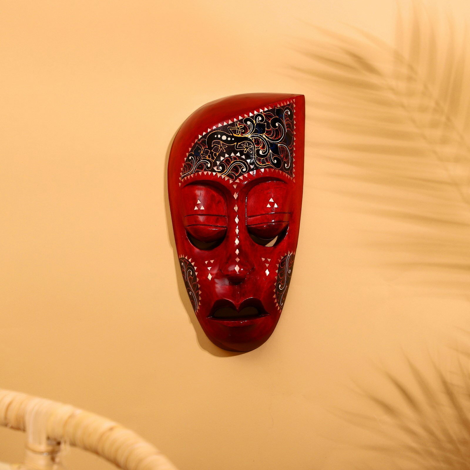 Маска "Ломбок стайл", 33x18x8 см, дерево, размер упаковки: 18 x 8 x 33 см.