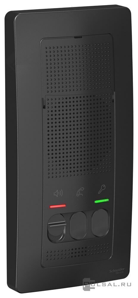 Переговорное устройство (домофон) Schneider Electric накладной монтаж пластмасса Антрацит Glossa Blanca