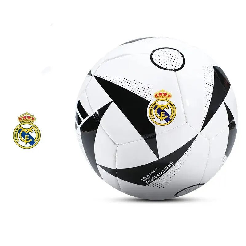 Мяч футбольный Real Madrid, размер 5, для газона, белый с черным
