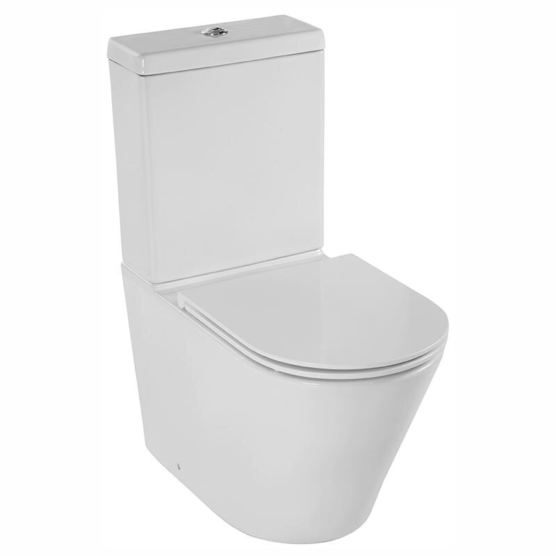 Унитаз напольный Jacob Delafon RODIN ETAB232-00/UJAB102-00 безободковый, с бачком, белый