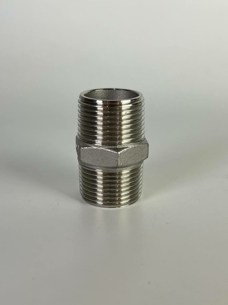 Ниппель резьбовой G3/4, нержавеющая сталь - AISI304, 150 Бар