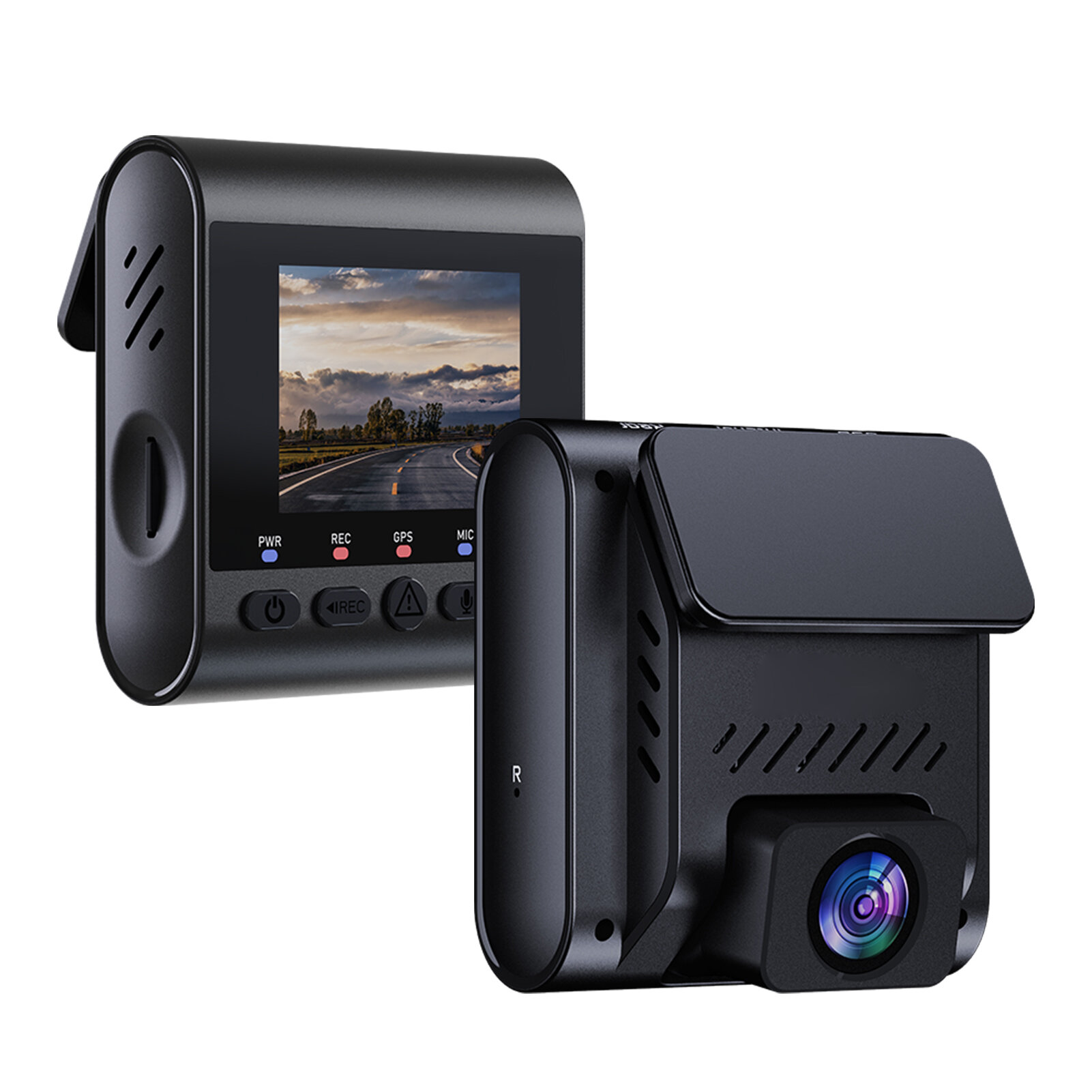 Видеорегистратор SJCAM M60 4K 30FPS для автомобиля, GPS-навигатор, широкоугольный объектив 170°, встроенный Wi-Fi, ночное видение, 2-дюймовый TFT-экран, питание от Type-C.