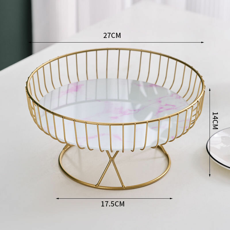 Европейский стиль легкой роскоши, фруктовая тарелка для гостиной, креативная домашняя корзина для фруктов, подставка для десертов и закусок для послеобеденного чая