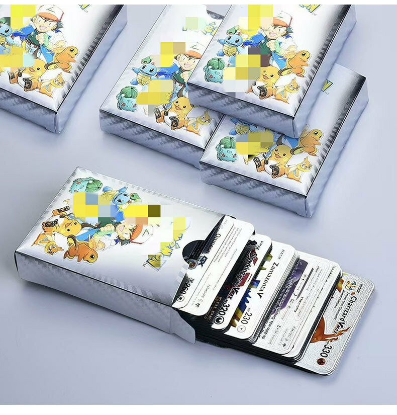 Официальный набор карт TCG Pokemon с серебряной фольгой, 55 карт, английская версия, коллекционные карты для игры