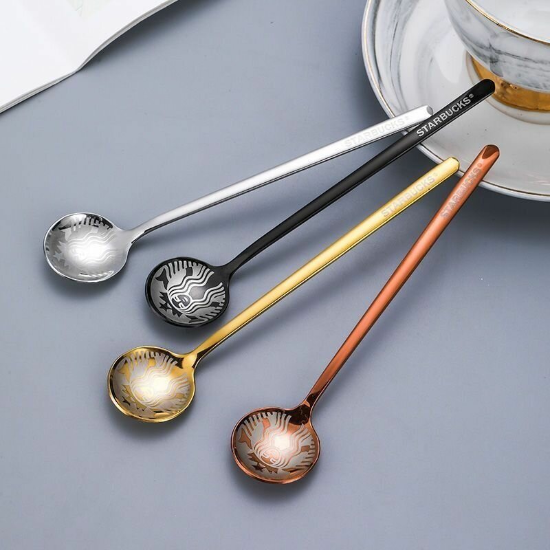 Ложка кофейная 4 предм. золотой, черный матовый ложка кофейная набор кофейных ложек