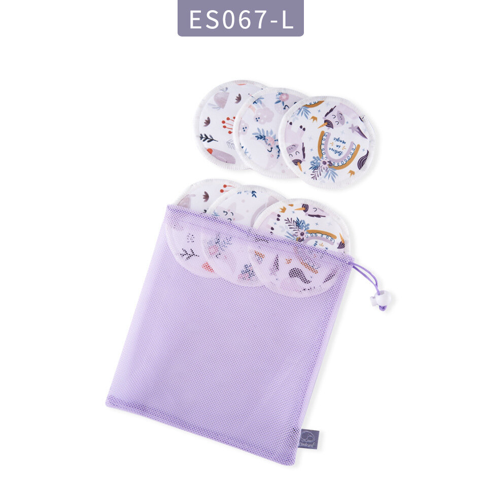 2026Elinfant Новые антипроливные прокладки для груди 10 см, более подходящие для мам, стираемые, однотонные и с принтом