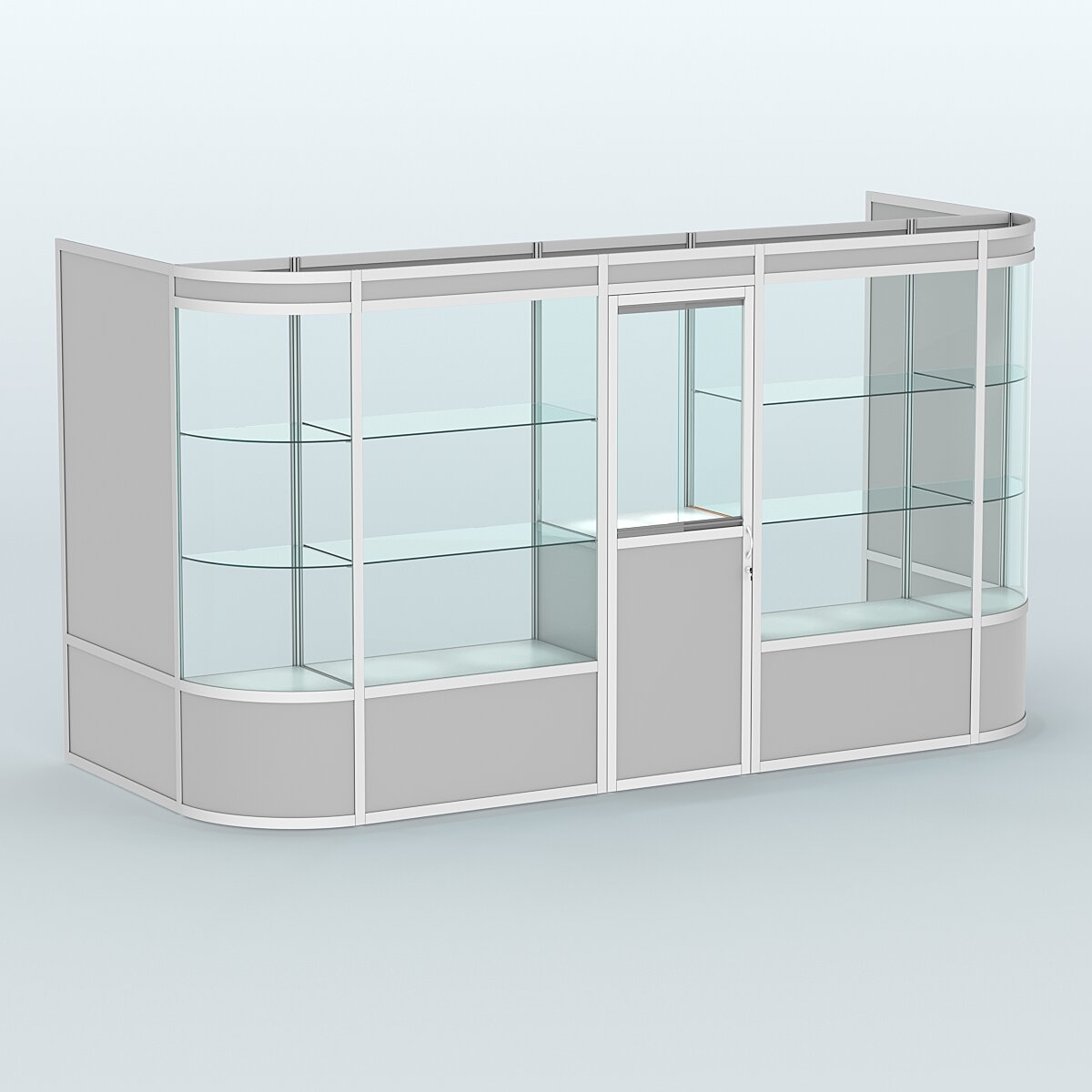 Павильон из профиля пристенный №12а (5,50 кв. м), Серый