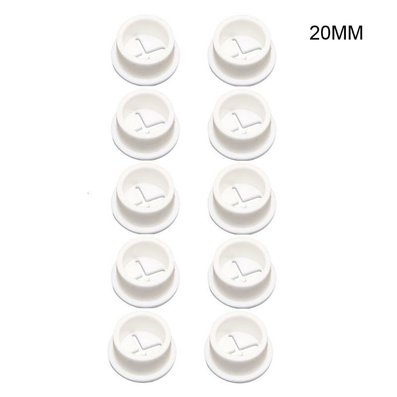 Силиконовые кабельные заглушки (10 шт.), Белый - 20mm