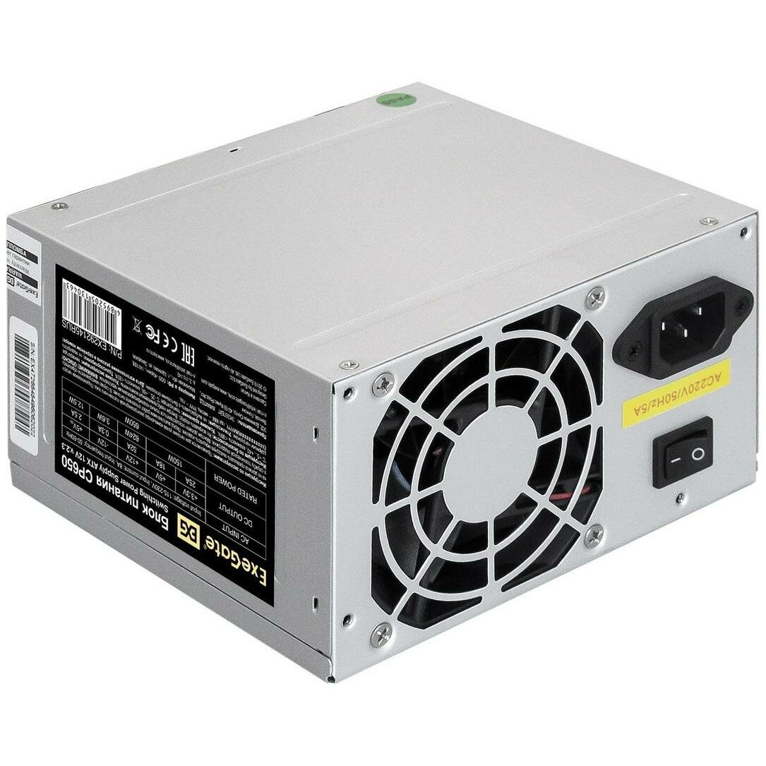 Блок питания ATX 650Вт Exegate CP650 EX292145RUS-PC (20+4pin) 80mm fan 3xSATA 2xIDE FDD RTL