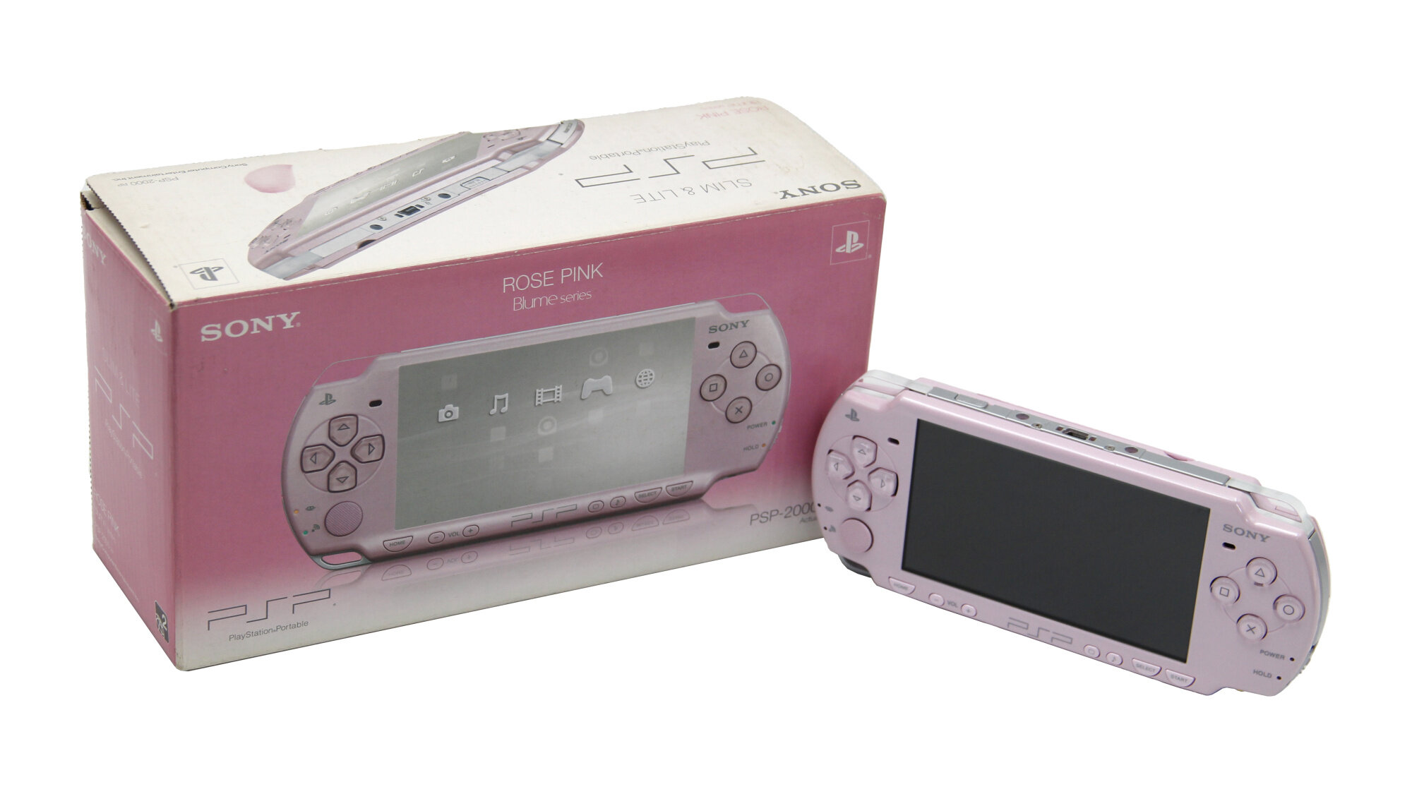 Игровая приставка Sony PSP 2000 Slim 64 Gb Rose Pink В коробке