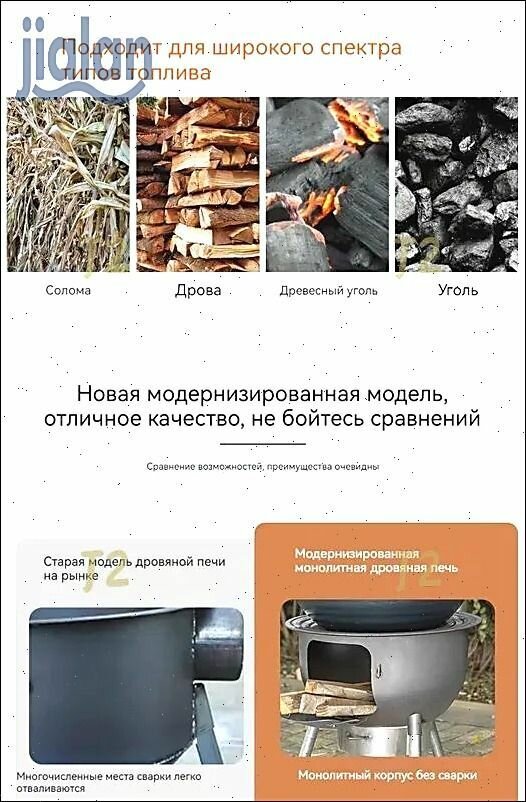 Дровяная печь, Печи для казана, Металл, Печи для казанов, Пикник, барбекю, гриль — фото 1