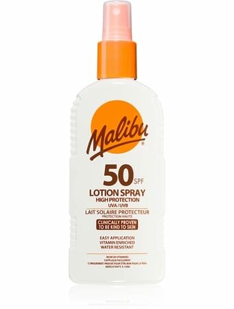 Средство солнцезащитное Malibu Lotion Spray High Protection, 200 мл, spf 50