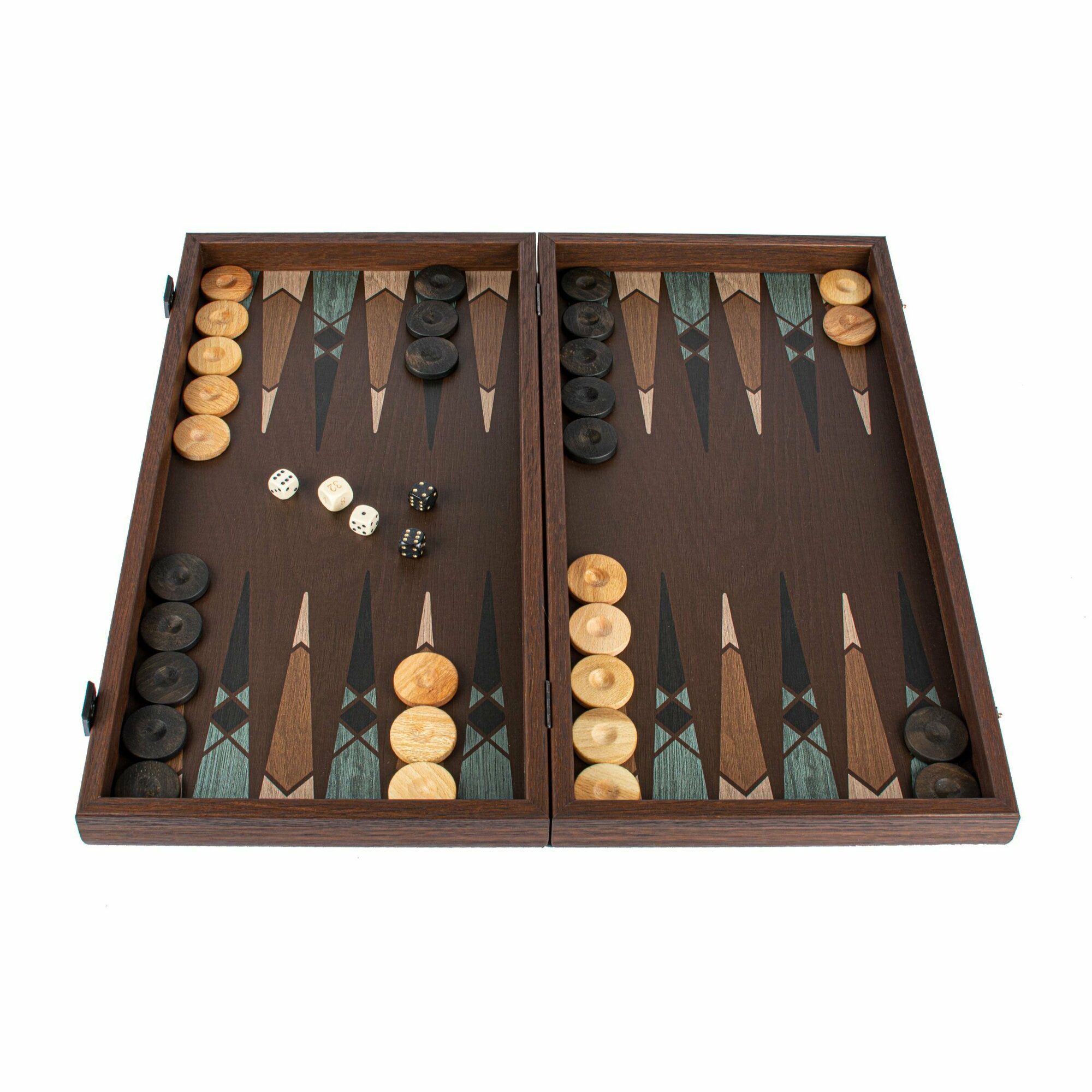 Нарды Manopoulos BACKGAMMON, дерево, печатный рисунок Арт-деко, ручная работа, 48x26 см