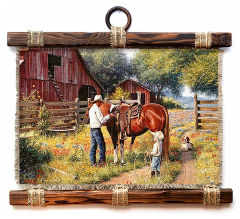 Панно Универсальный свиток "Юный наездник" горизонтальное А4