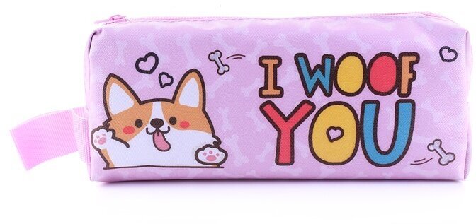 Пенал Пчелка косметичка на молнии, двухсторонняя печать, К-10, корги 2023