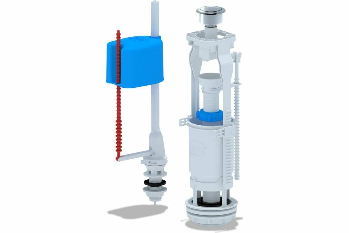 АНИ Пласт Арматура д/бачка набор н/под хр кноп 1реж эконом WC6550M 023-2655