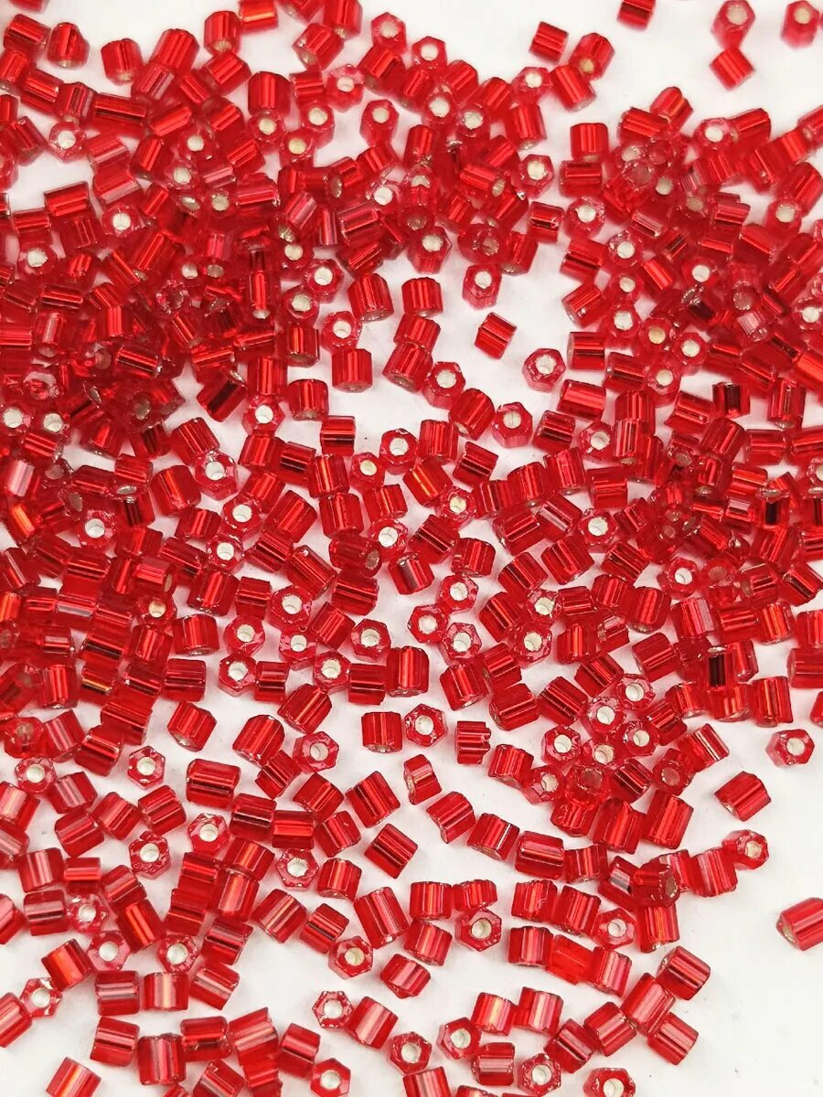 Чешский бисер, рубка-10/0 (1,9 мм), 97070 красная