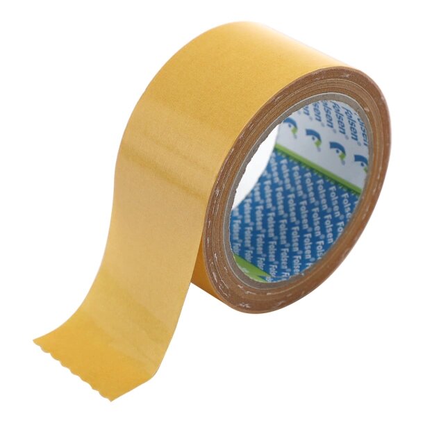 Клейкая лента двусторонняя Folsen 50 мм х 10 м на текстильной основе прозрачная